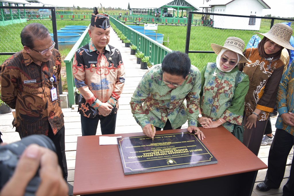 Resmikan Demplot, Bupati Kapuas Dampingi Menteri Desa PDTT - Ini Kalteng